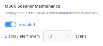 How do I know when M500 maintenance is needed?