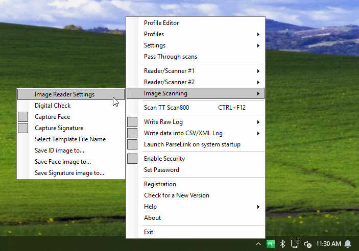 How do I connect my scanner to ParseLink?