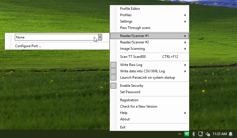 How do I connect my scanner to ParseLink?