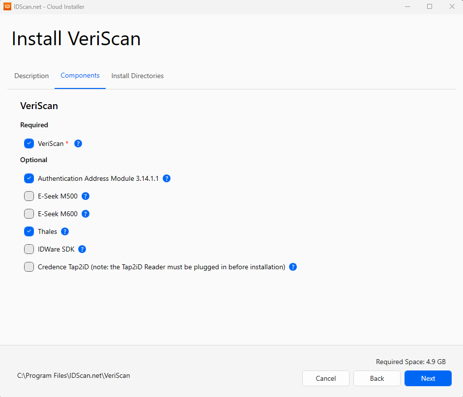 Installing and updating VeriScan with the cloud installer