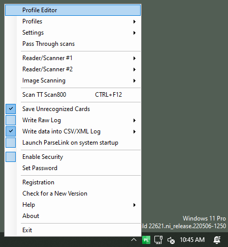 How do I create a profile for ParseLink?