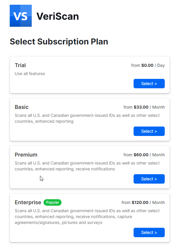How do I subscribe to VeriScan?